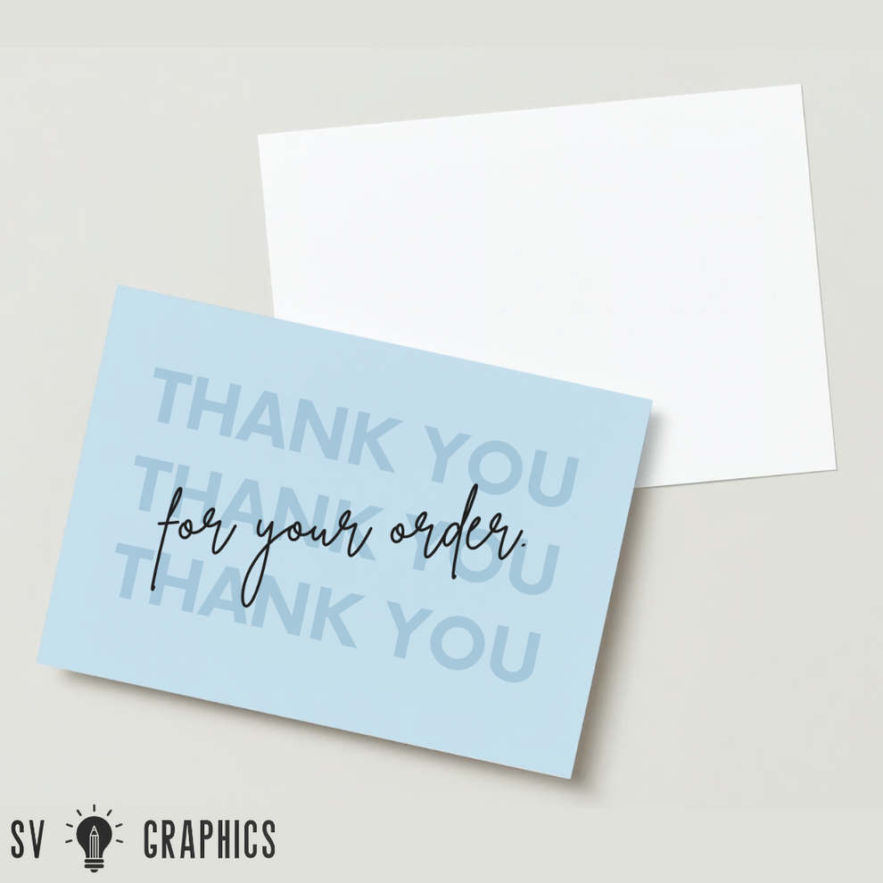 Big Thank You Cards Blue Edition – SV Graphics