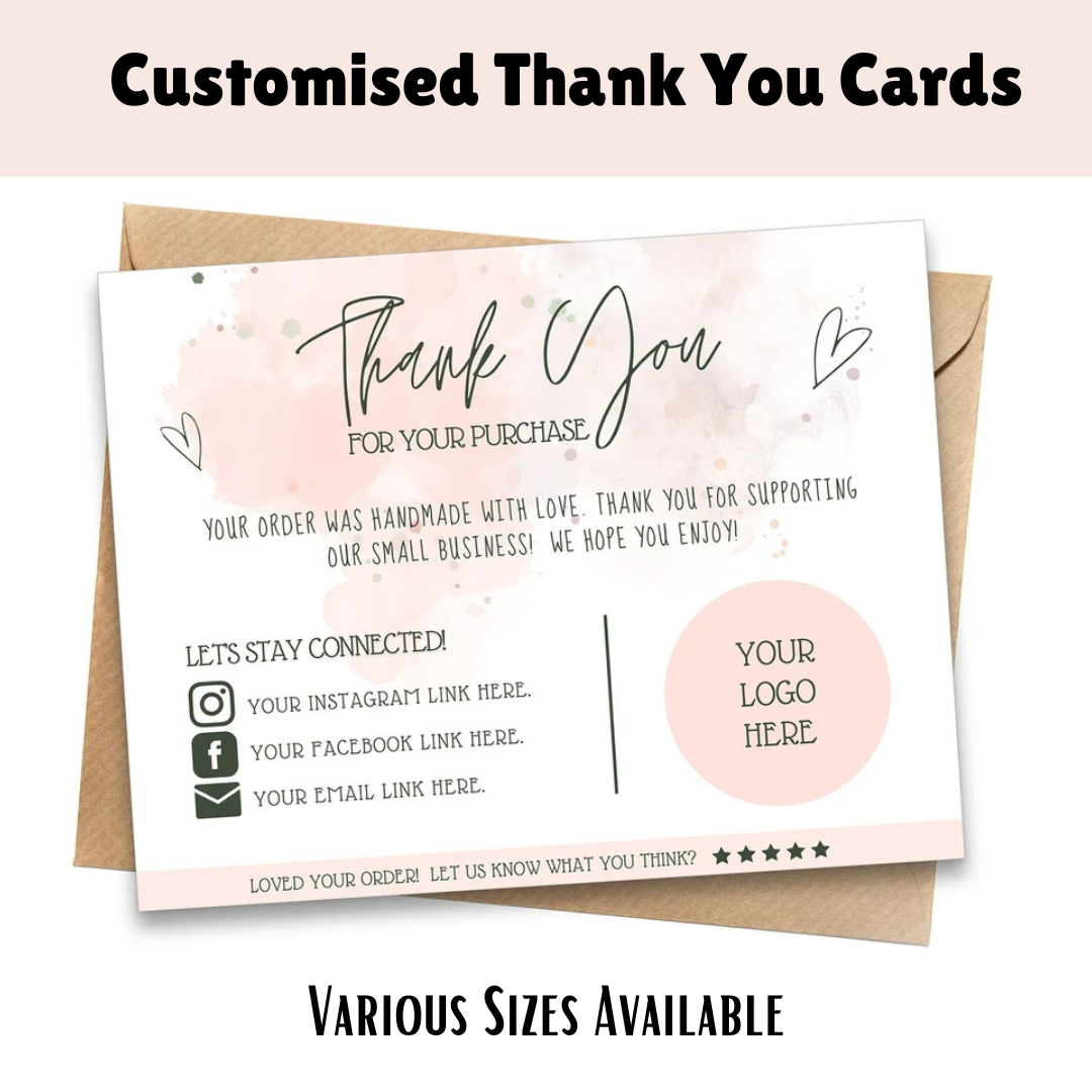 Custom Standard Thank You Cards Printing With Personalized Designs | SV ...