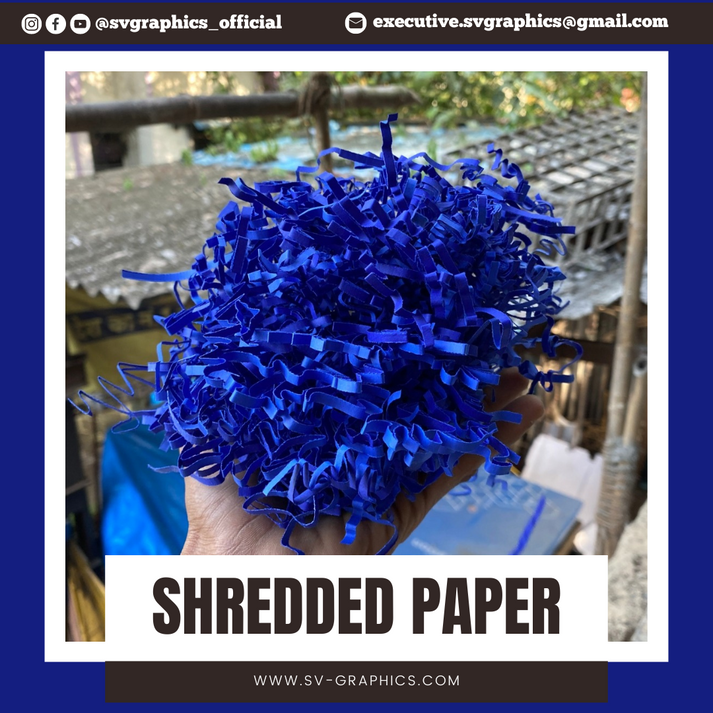 Midnight Blue Shredded Paper – SV Graphics
